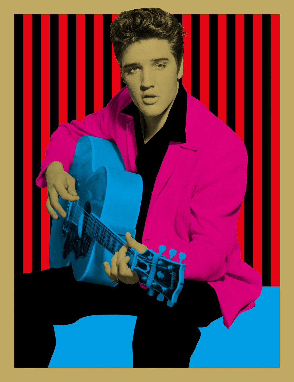 1956: Rock and roll singer Elvis Presley Screen print #1/30– The Flood ...